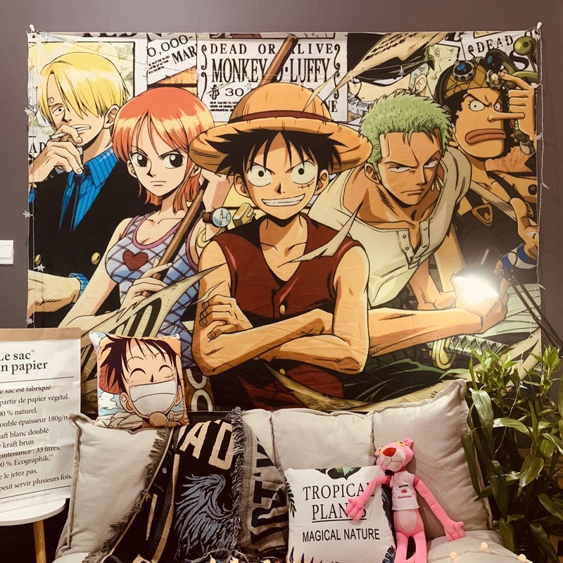 Luffy One Piece fundo tapeçaria quarto decoração dormitório tapeçaria ...