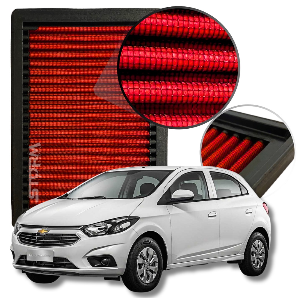 Filtro de Ar Esportivo Chevrolet Onix Motor 1.4 Ano 2017 A 2020 inbox ...
