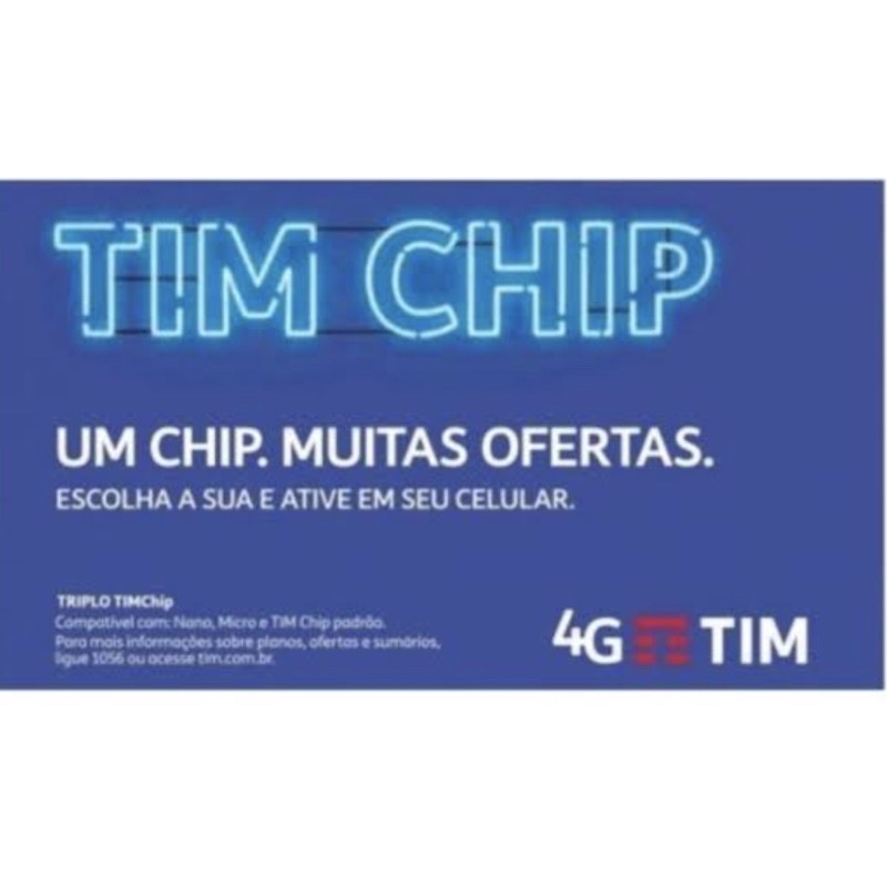 Kit 10 unidades chip tim triplo corte ddd livre 4G | Shopee Brasil