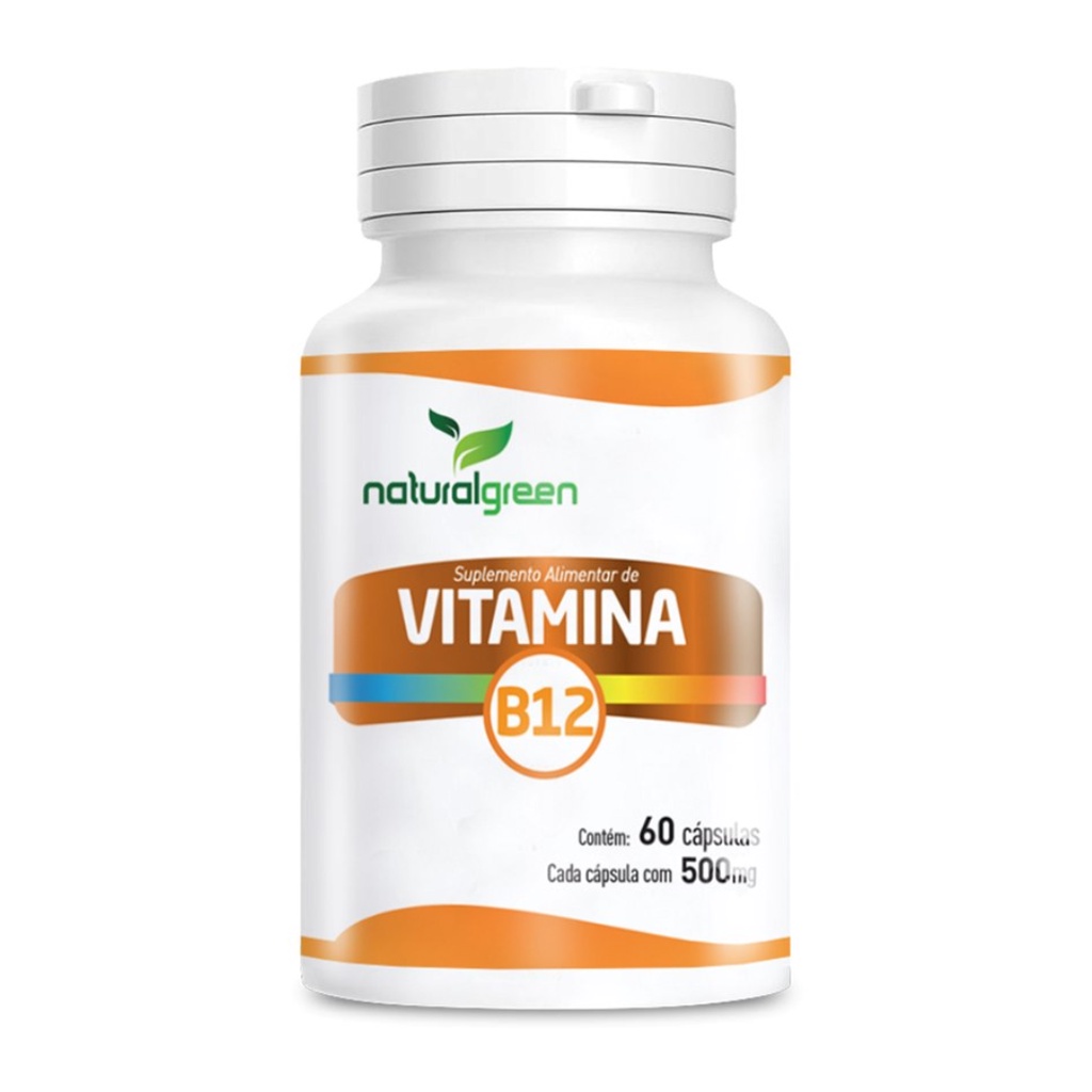 VITAMINA B12 500MG 60 CAPSULAS NATURAL GREEN SUPLEMENTO VITAMINICO ...