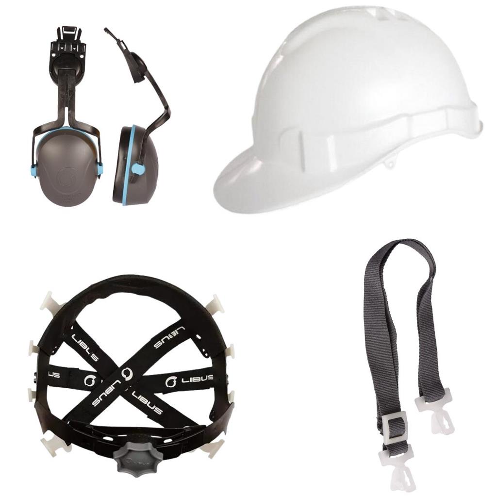 Capacete de Seguranca Genesis Libus c/ Suspensao, Jugular e Abafador ...