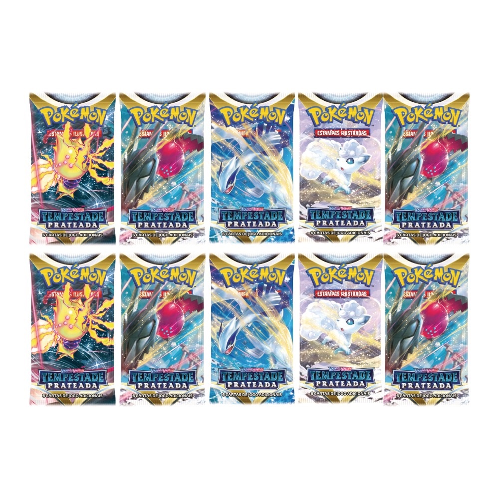 10 Booster Espada e Escudo Tempestade Prateada Copag | Shopee Brasil