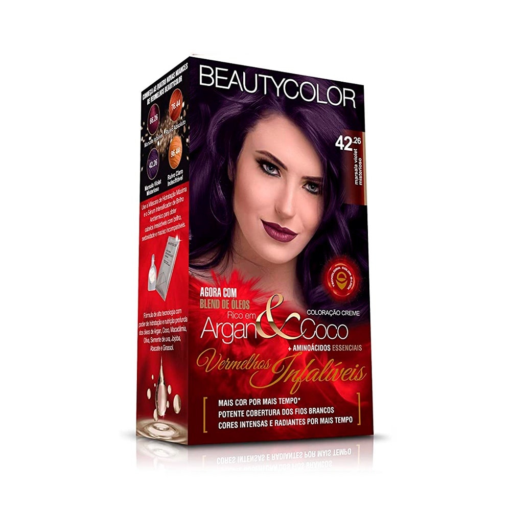 Tintura Beauty Color 42.26 Marsala Violeta Misterioso | Shopee Brasil