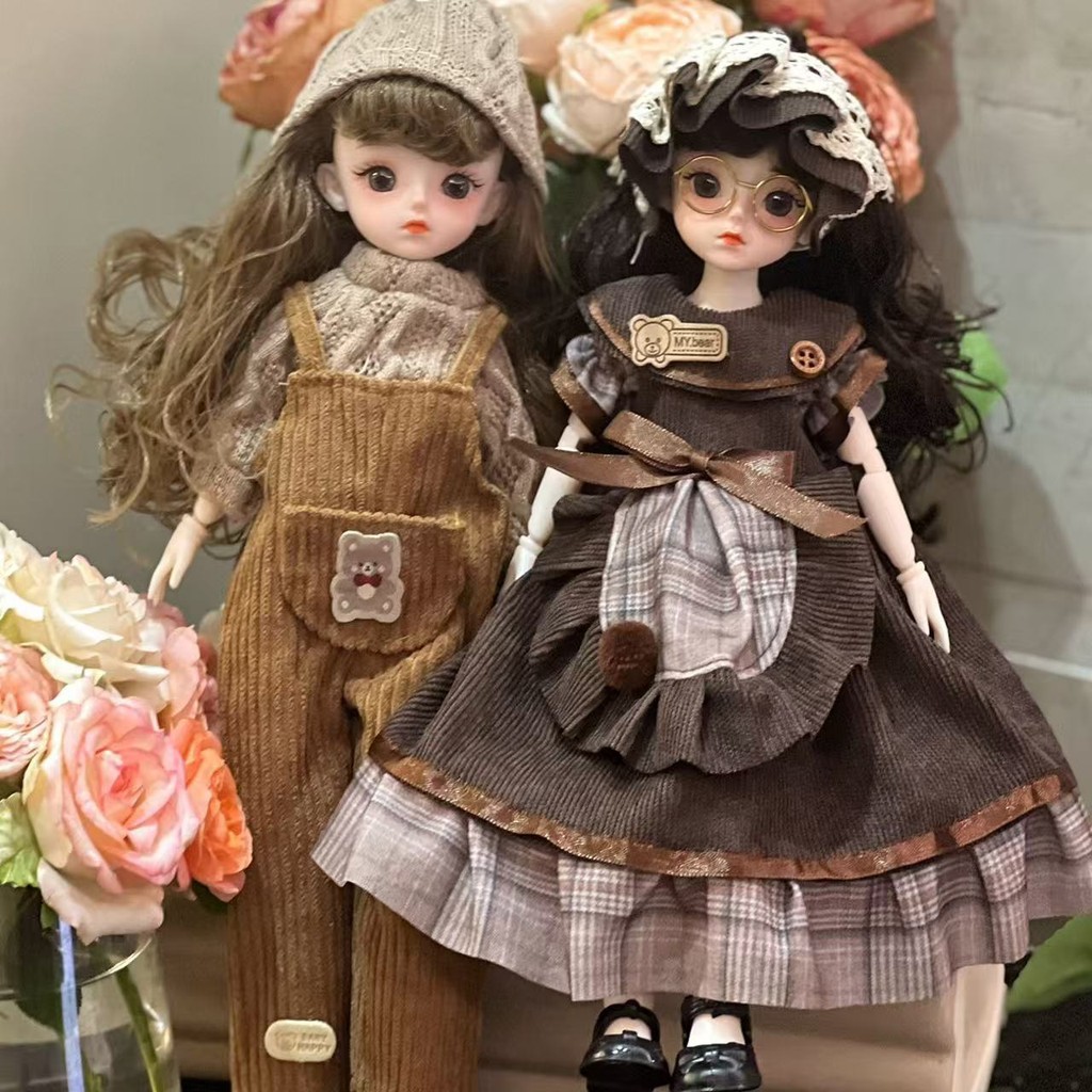 Boneca BJD 1/6 Vestido 30cm Trocando Princesa Conjunto Brinquedo Menina ...