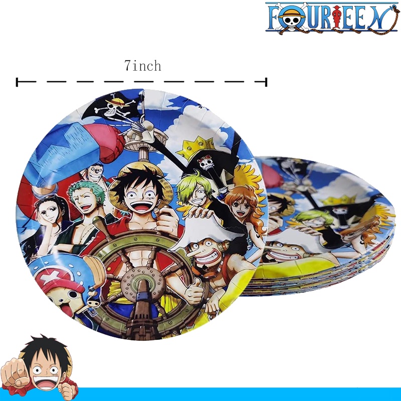 Tema One Piece Birthday Theme Decors Louça De Mesa Luffy Party ...