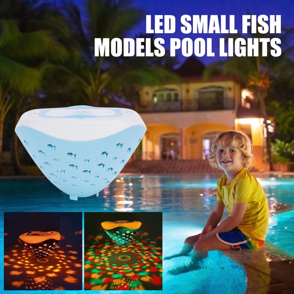 Luz De Banho Submarina Flutuante RGB Submersível LED Discoteca ...