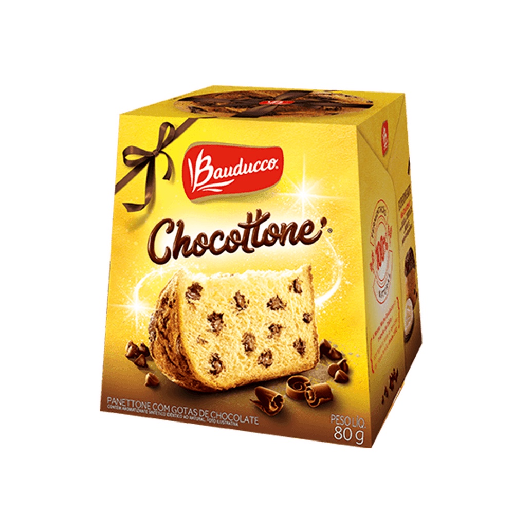 Mini Chocottone Bauducco Com Gotas De Chocolate Caixa 80g Shopee Brasil