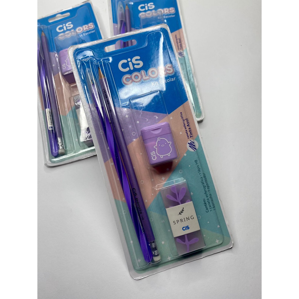 Kit Escolar CIS Colors - lilás | Shopee Brasil