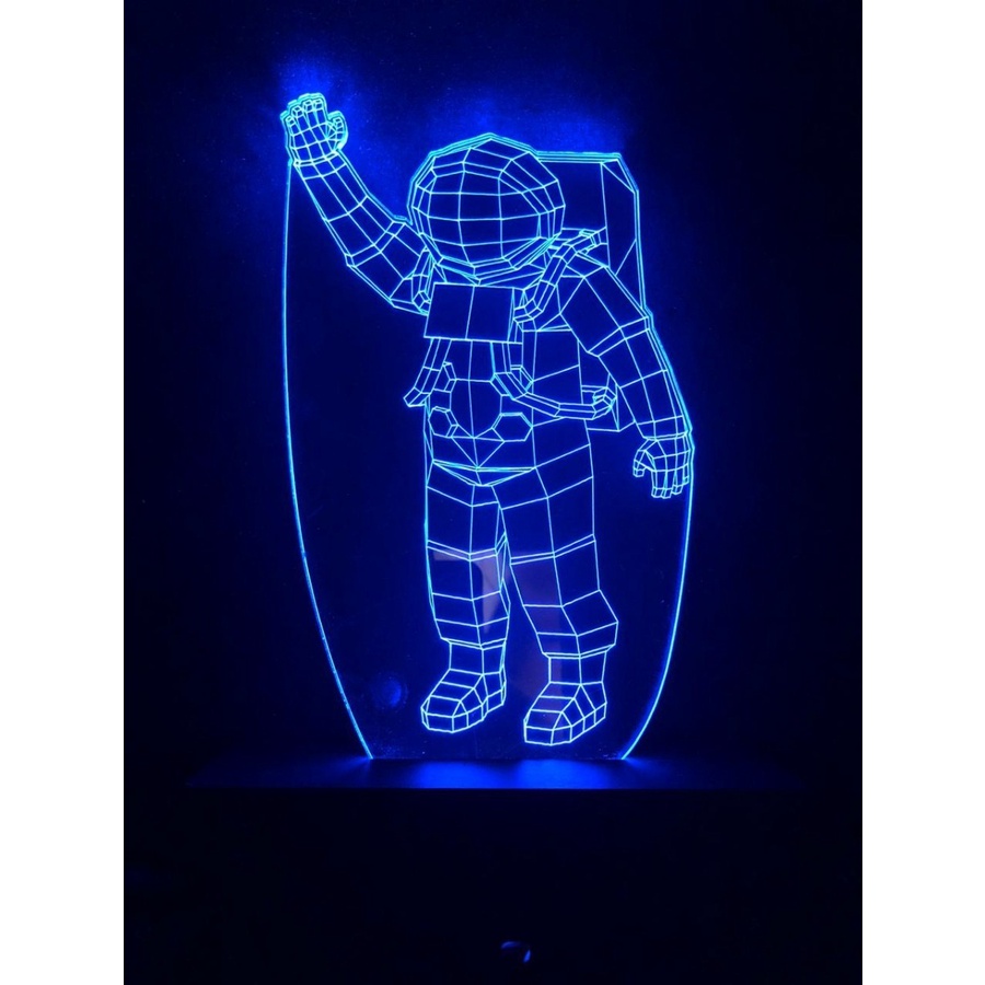 Astronauta, Luminária Led 3d, Pilha | Shopee Brasil