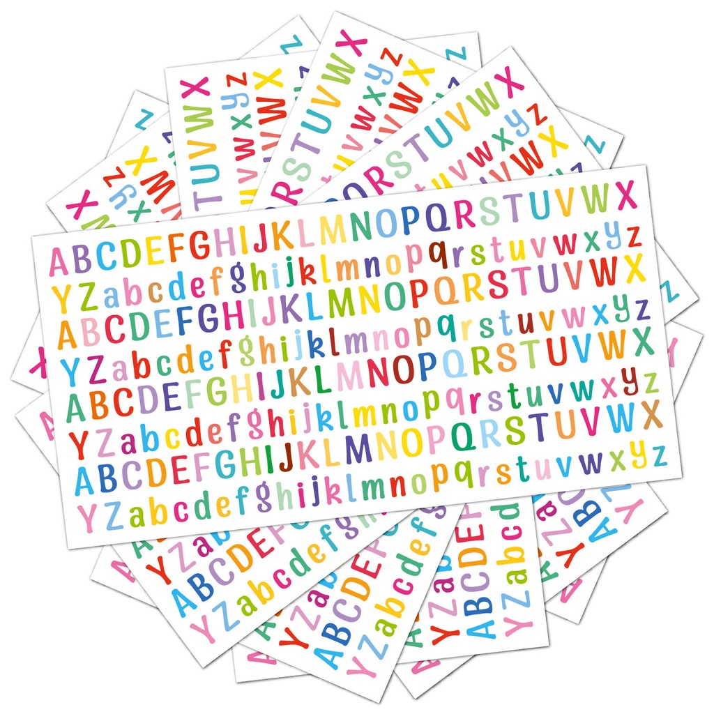 Mini Autocolantes de Carta em Inglês Autocolantes Colorful Handbook diy ...