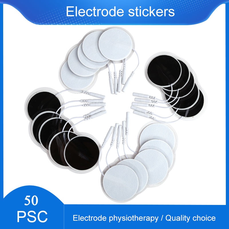 50pcs Auto-adesivo eletrodo Pads com cauda Silicone Gel EMS para ...