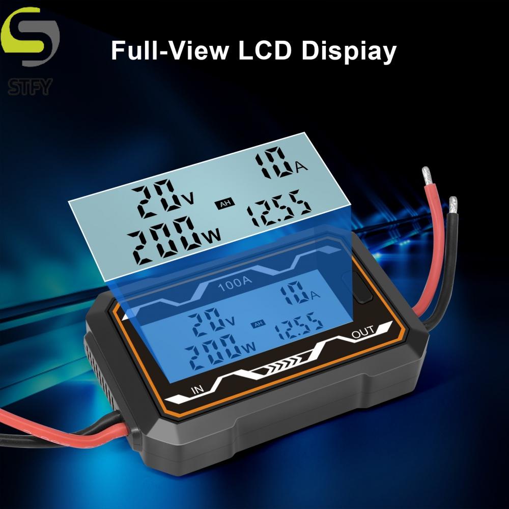 Medidor De Energia Solar 8-60V DC Ampere Detectores Pretos Monitor ...