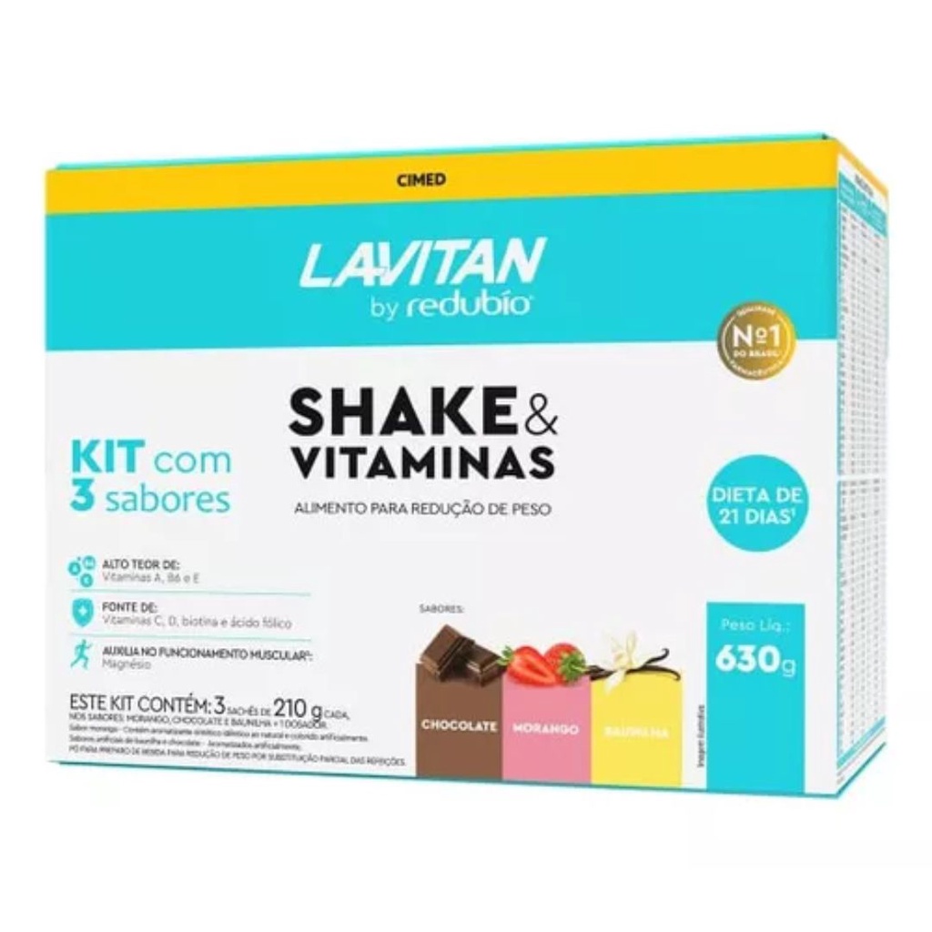 Kit Lavitan Redubio Shake e Vitaminas 630g | Shopee Brasil