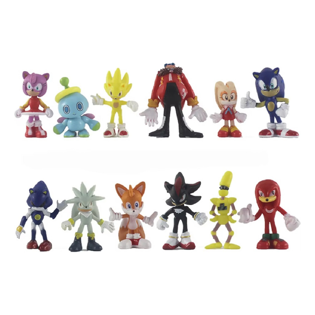 Sonic 12pc Miniaturas The Hedgehog/ Werehog Tails Mega Drive | Shopee ...