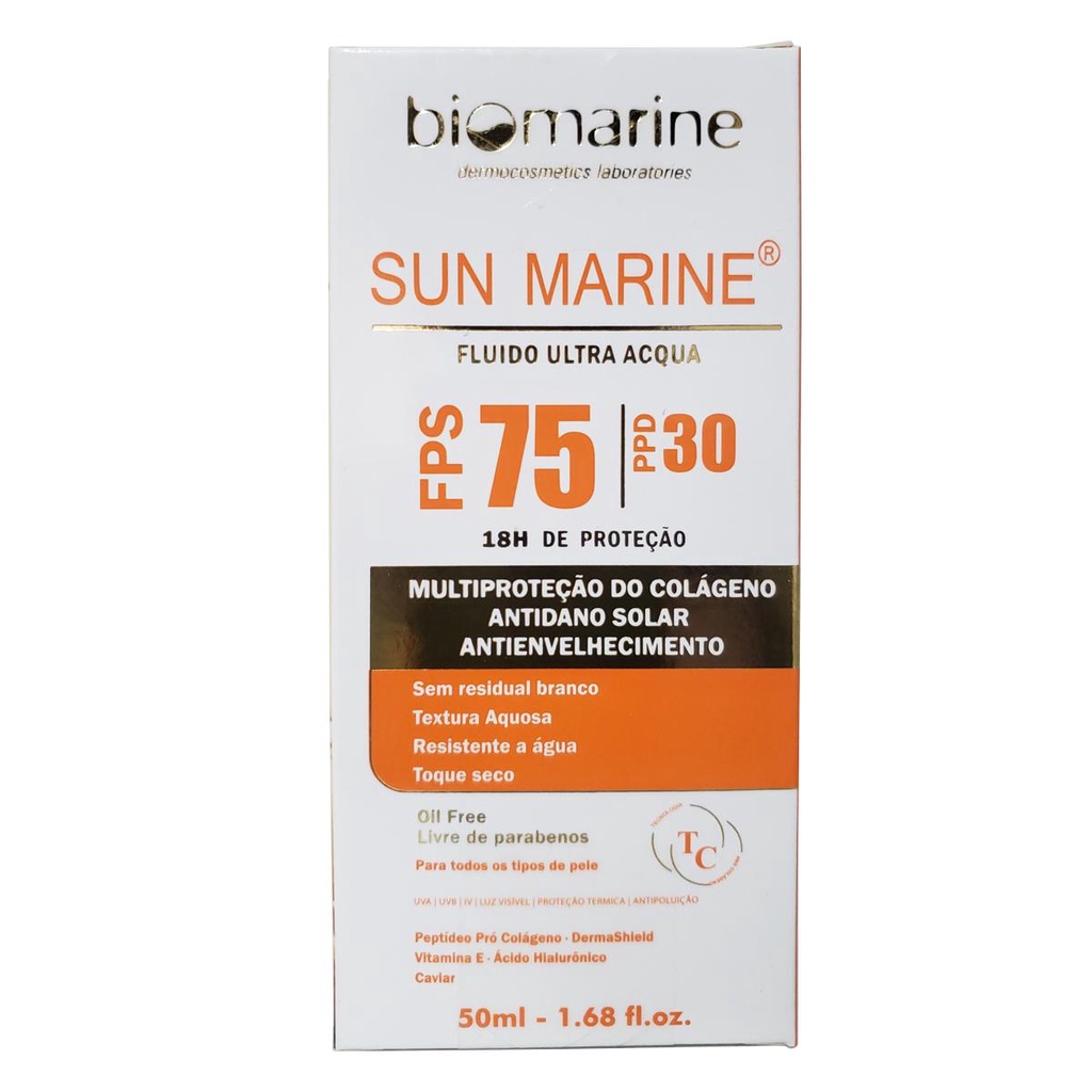 Protetor Solar Sun Marine FPS75 Ultra Acqua Biomarine | Shopee Brasil