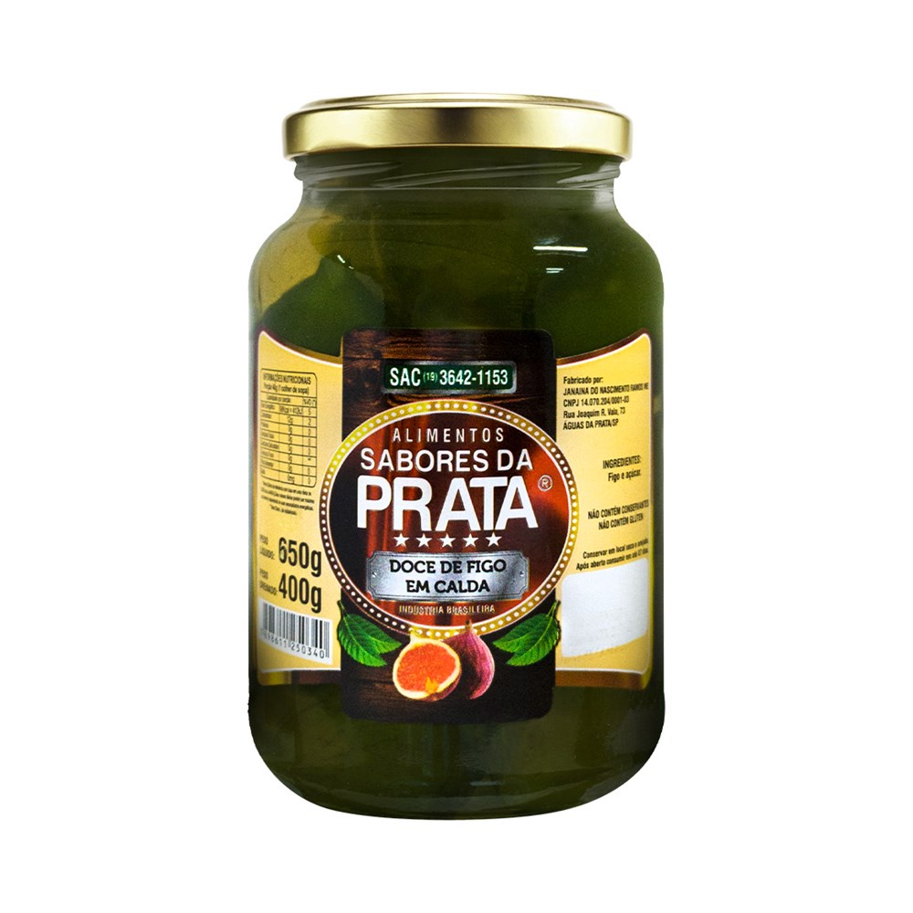 Doce de Figo em Calda Sabores da Prata 400g | Shopee Brasil