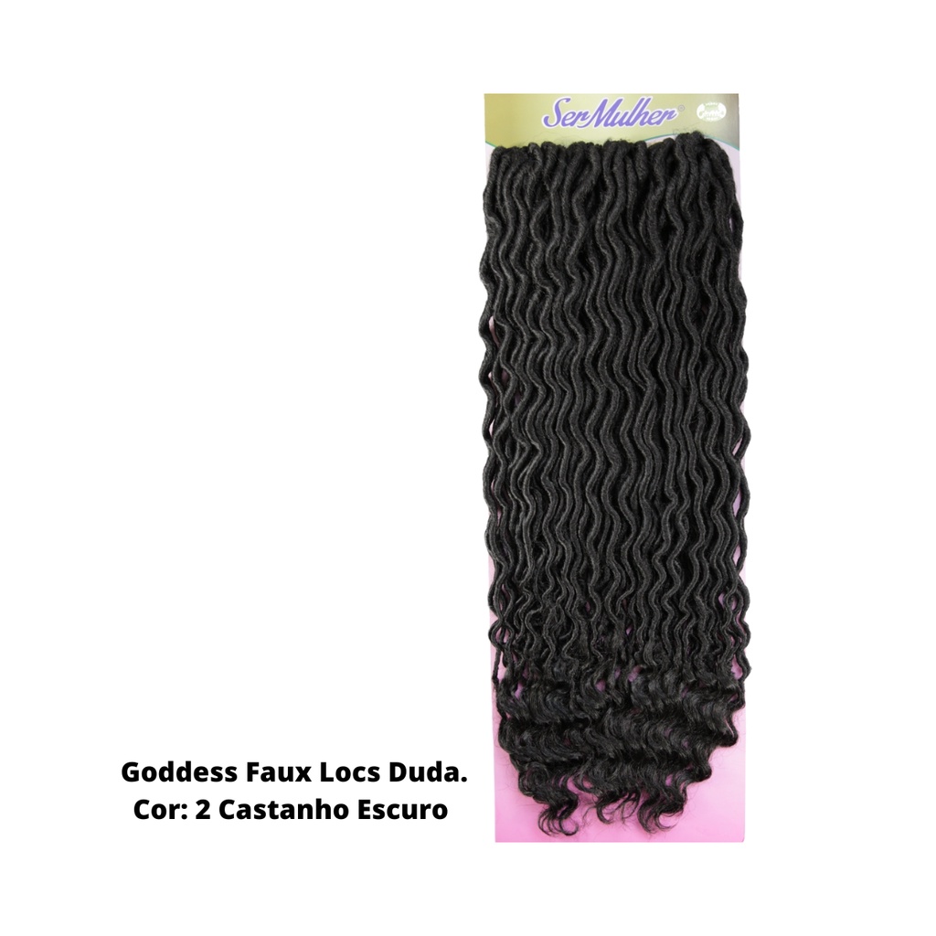 Cabelo Goddess Curl Faux Locs 65 Cm Ser Mulher Duda Cacheado | Shopee ...