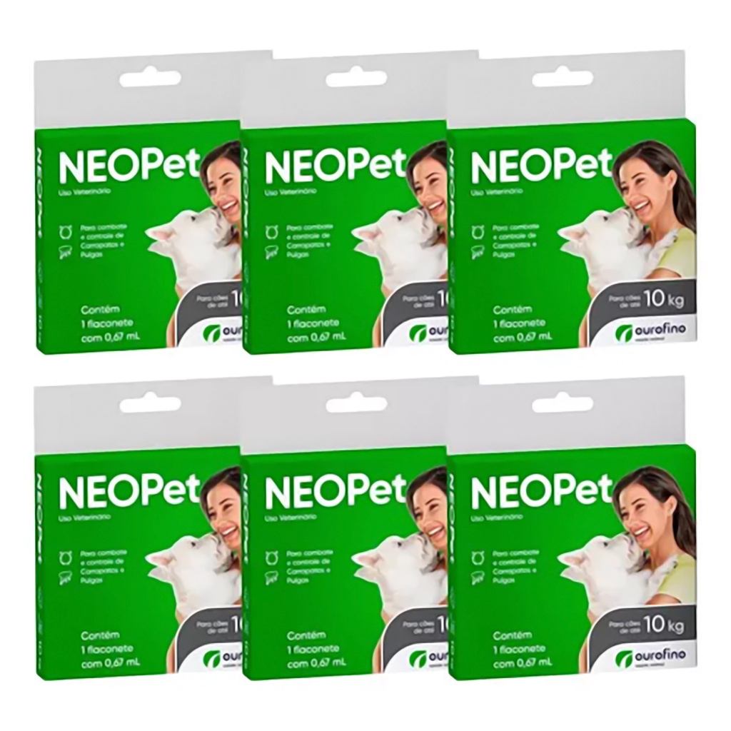 KIT 6 NEOPET 1,34ML 10,1 A 20KG | Shopee Brasil
