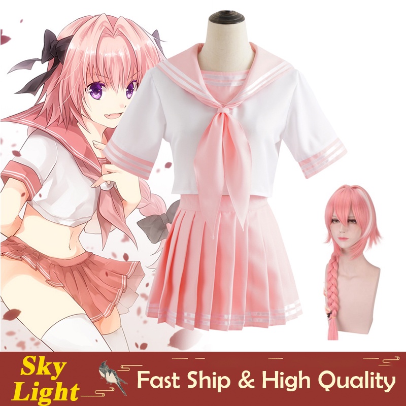 Fate Apocrypha Grand Order Astolfo Cosplay Traje De Marinheiro Rosa JK ...
