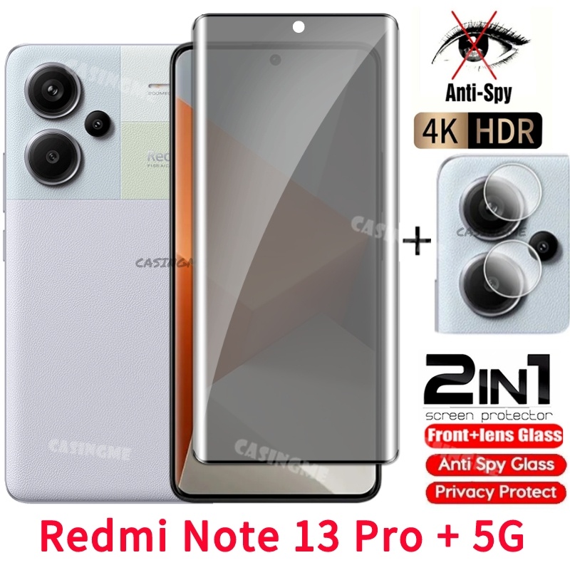 Redmi Note13pro + 5G Anti-Spy Privacidade Curva Cobertura Completa Filme Protetor De Tela De ...