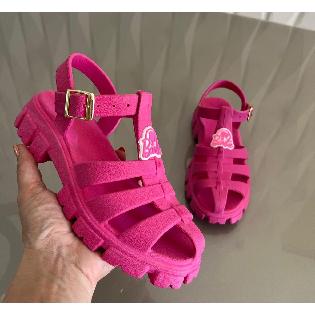 Sandalia Papete Aranha da Barbie Rosa -Pink | Shopee Brasil