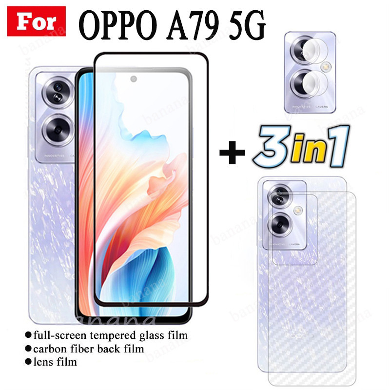 3 Em 1 OPPO A79 5G Película De Cobertura Completa De Vidro Temperado Para A98 5G A78 A58 A38 A18 ...