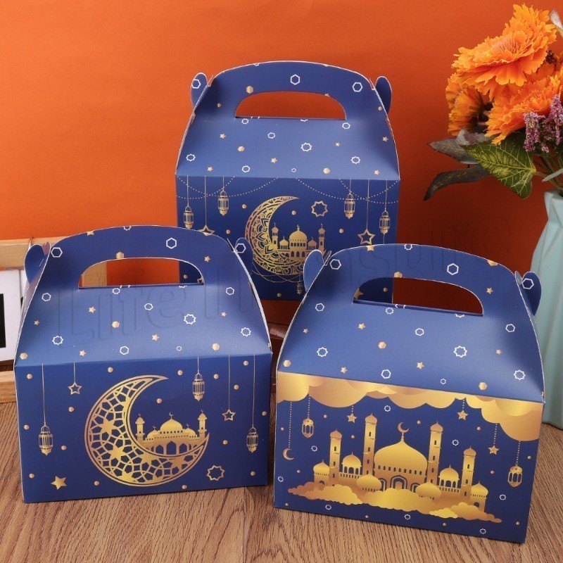 Caixa Para Presente Dobrável Eid Party Gift Boxes-De Doces Portátil ...