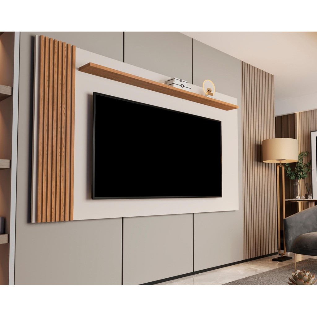 Painel Ripado para Tv até 70 Polegadas Grécia 180cm | Shopee Brasil