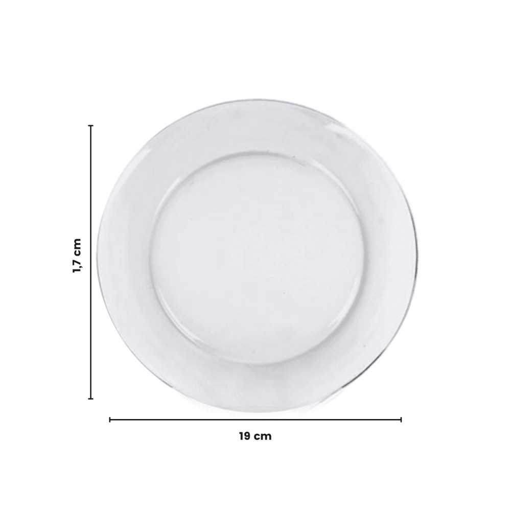 Prato Duralex Astral Sobremesa Vidro Transparente Nadir | Shopee Brasil