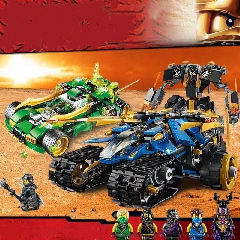 600PCS ninja Lloyd's Night Tank/Assault Tank/Ninja Dragon Building ...