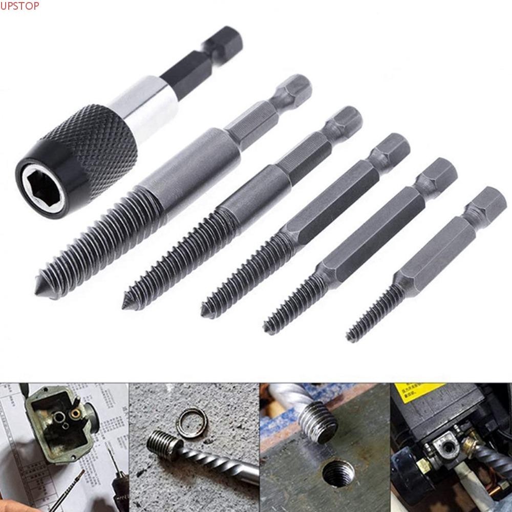 Conjunto Extrator De Parafusos Quebrados UPSTOP 6pcs , Removedor De Aço ...