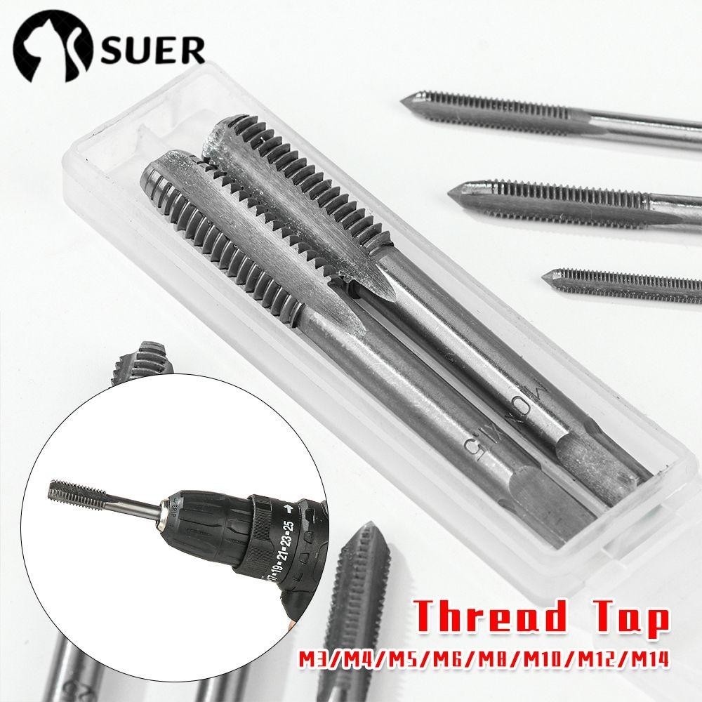 SUEBR 2PCS/Set Jogo De Roscas De Rosca M3 ~ M14 Parafuso HSS | Shopee ...