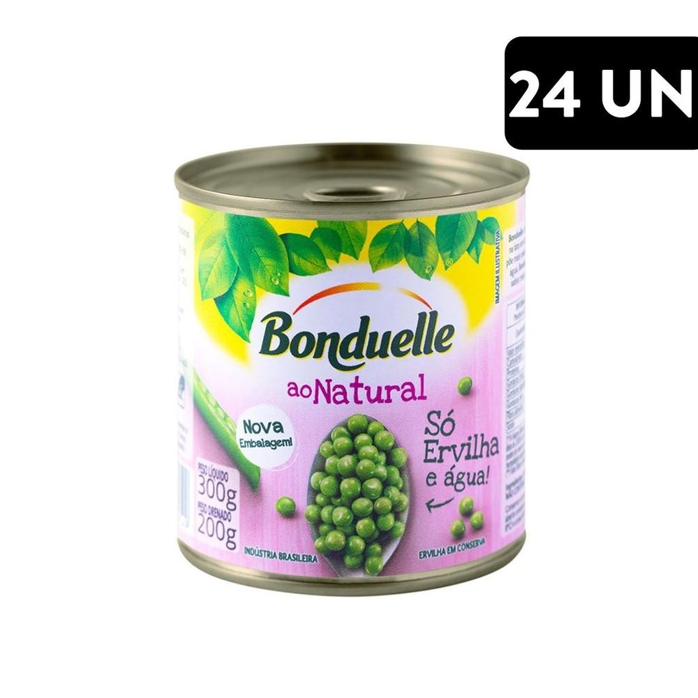 Kit Ervilha Natural Bonduelle Conserva 200G 24 Unidades | Shopee Brasil