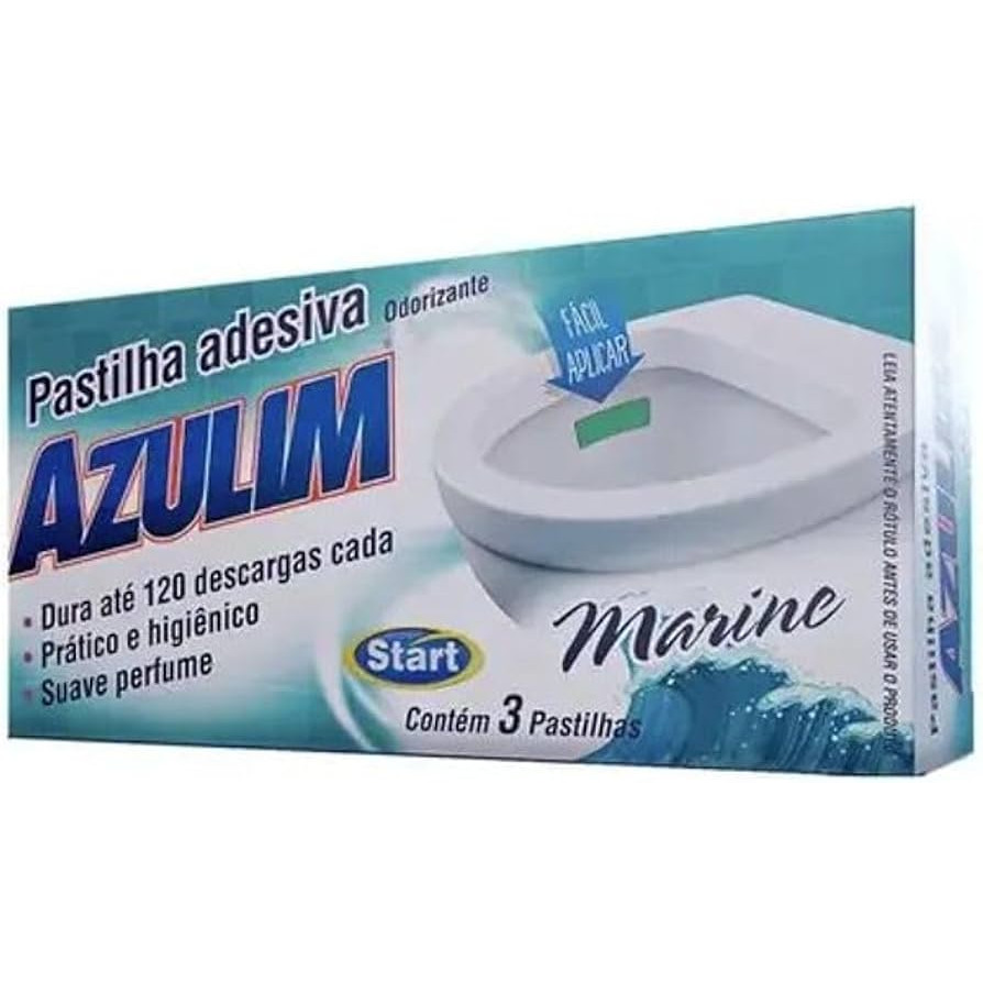 Kit 2 Pastilha Adesiva Sanitária Para Banheiro Suave Perfume Marine ...