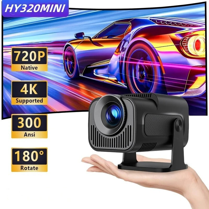 Mini Projetor HY320 Portátil 180 ° Wifi6 Bluetooth 5.0 Android 11 | Shopee Brasil