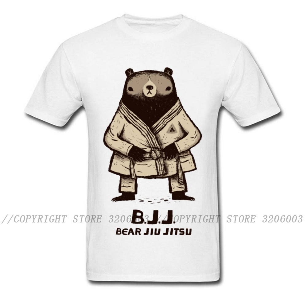 Camiseta Impressa Em 3D BJJ Bear Jiu Jitsu Para Homens Especial Verão ...