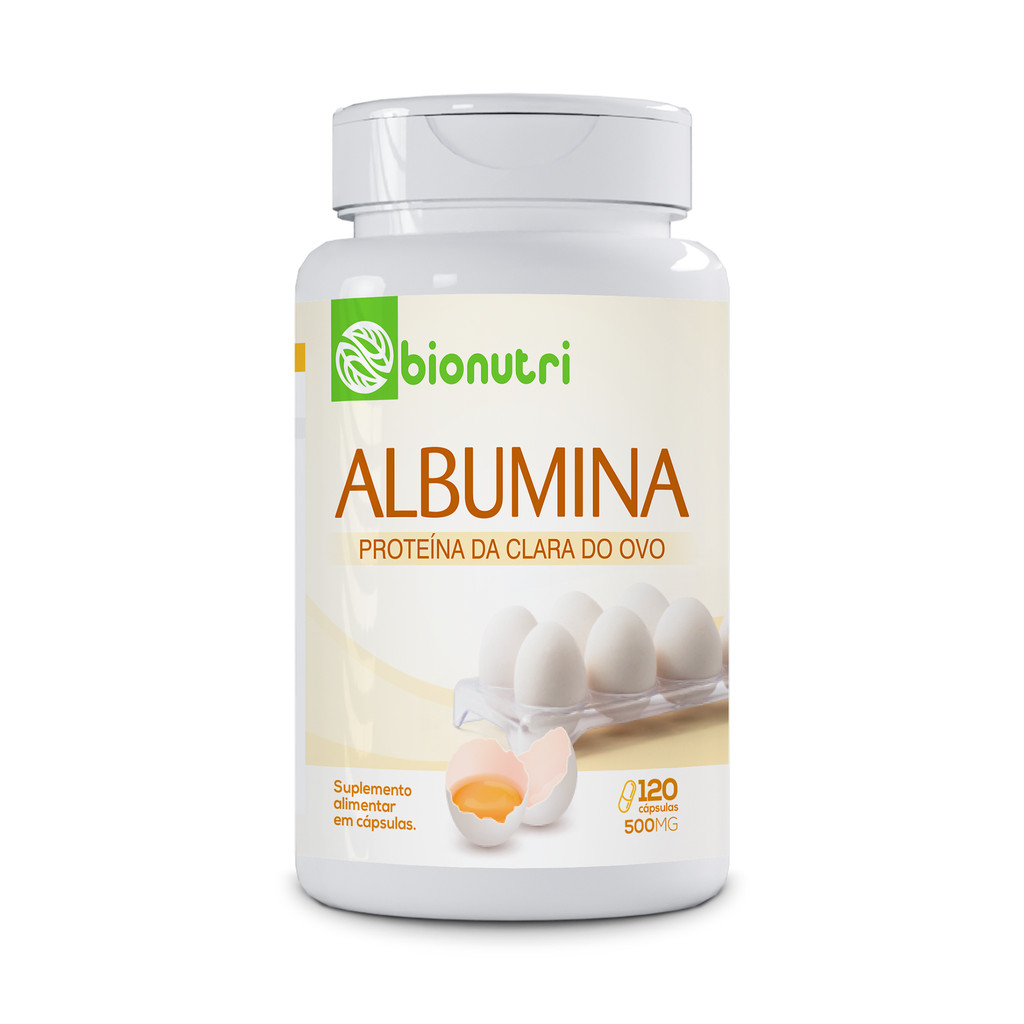ALBUMINA BIONUTRI 120 CAPS 500 MG | Shopee Brasil