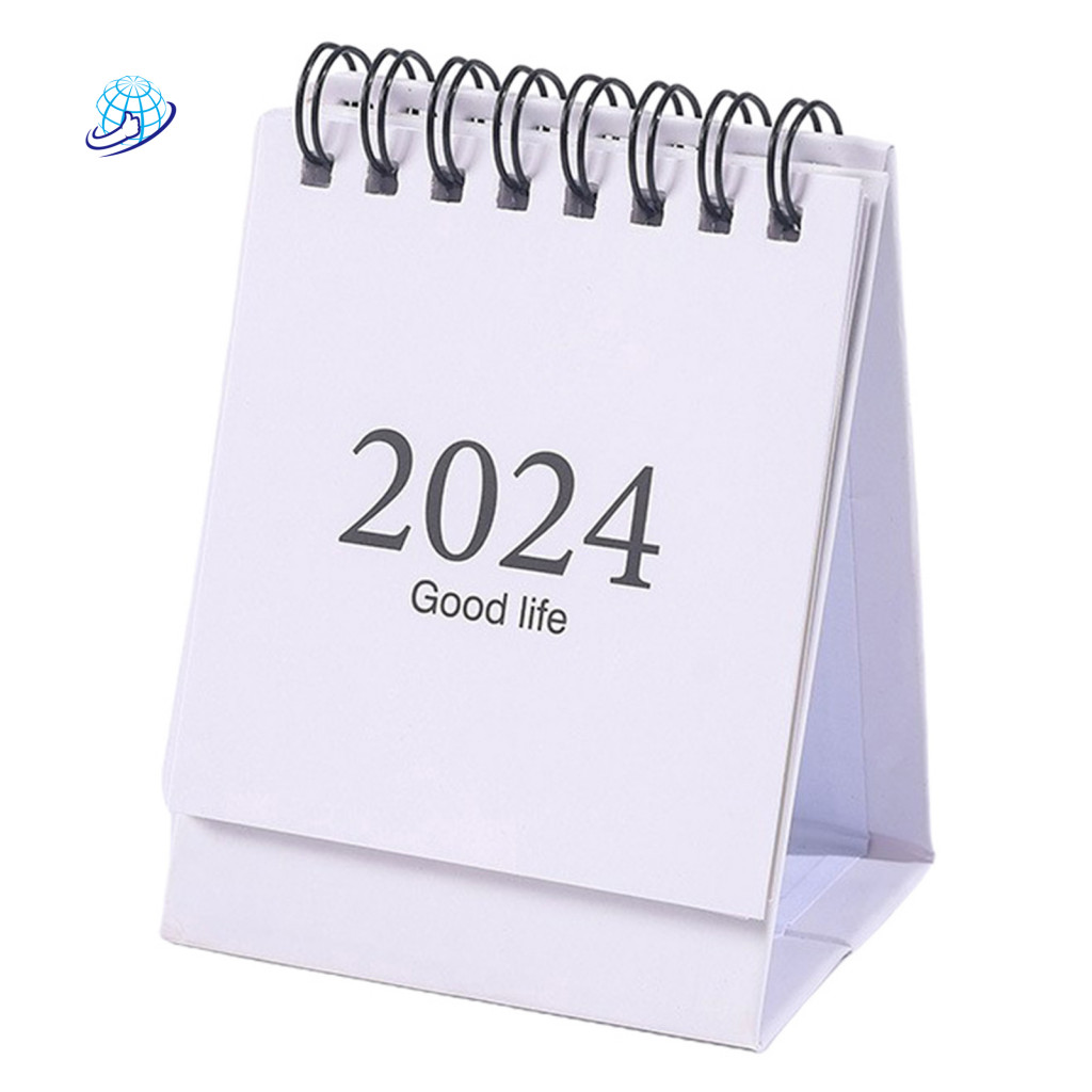 Triangular Base Desk Calendar for Time Management 2023-2024 Mini Spiral ...