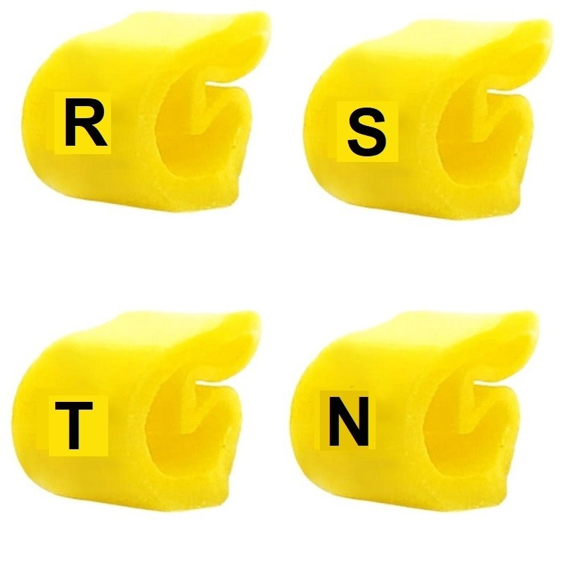 Marcador Anilha P/ Cabos MHG8/16 Letras R S T N | Shopee Brasil