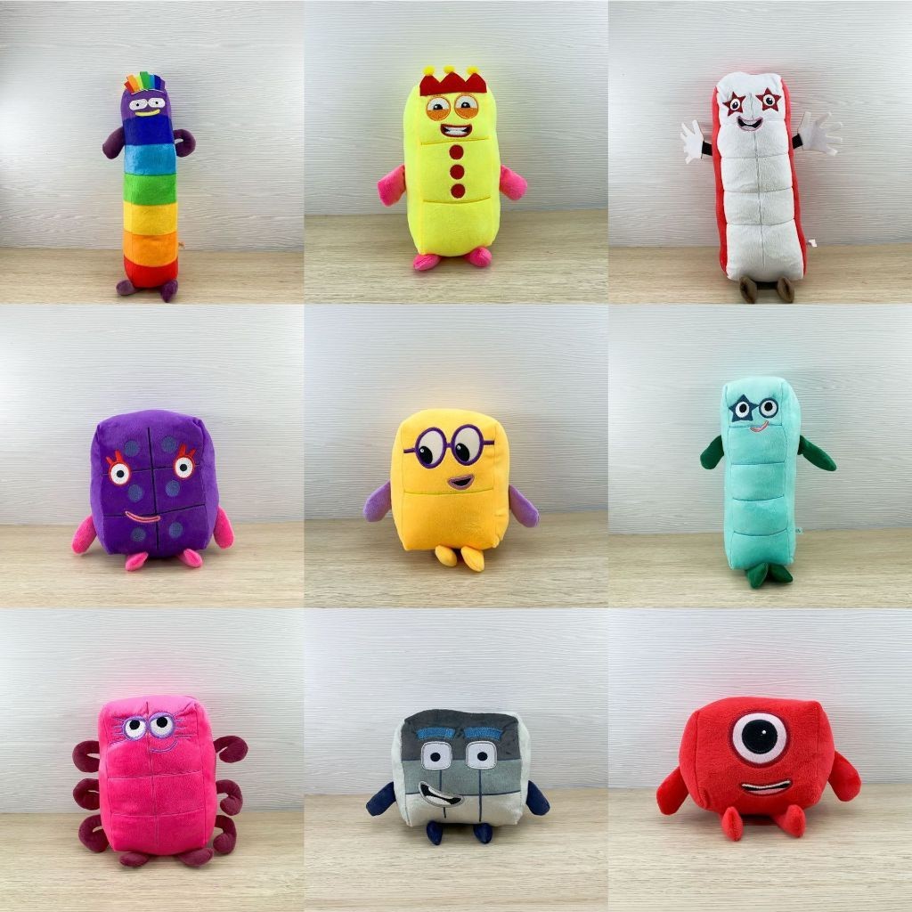 15-36cm Cartoon Number Blocks Educacional Plush Dolls Number Block Toy ...