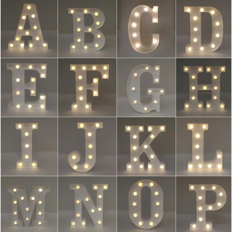 KIT6 Letra Led Luminária 3DFORMANDO DE FRASE Ciadsa Decorativa Branco 21CM | Shopee Brasil