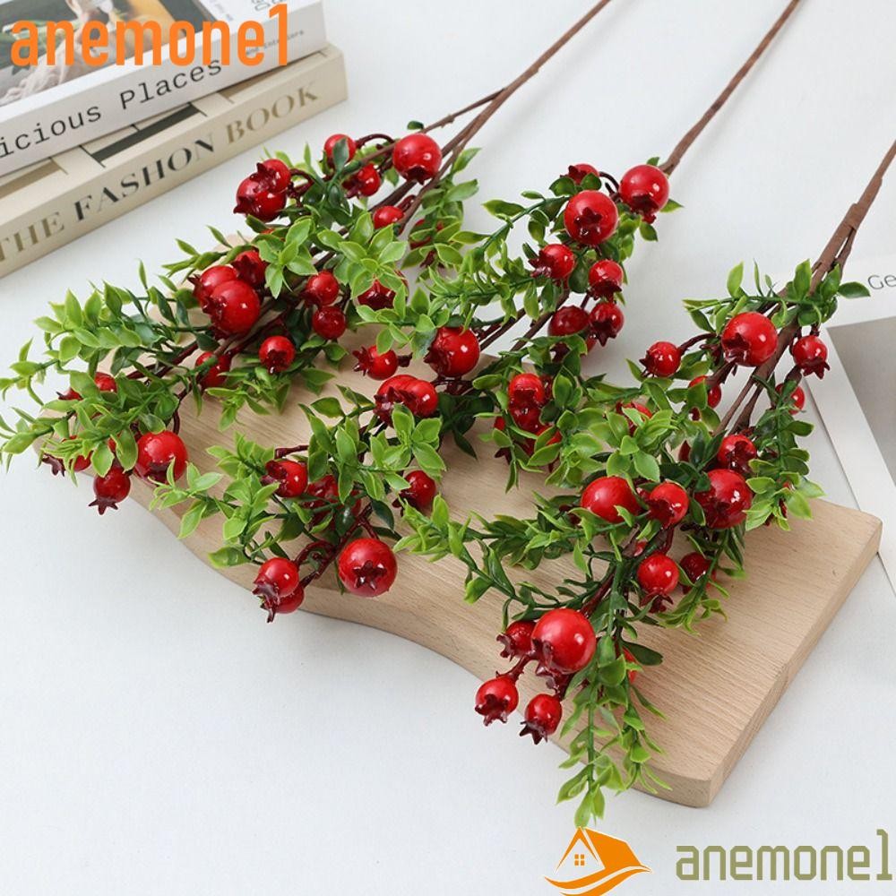 ANEMONE1 Ramos De Romã Artificial , Fruta De Simulação Artesanal ...