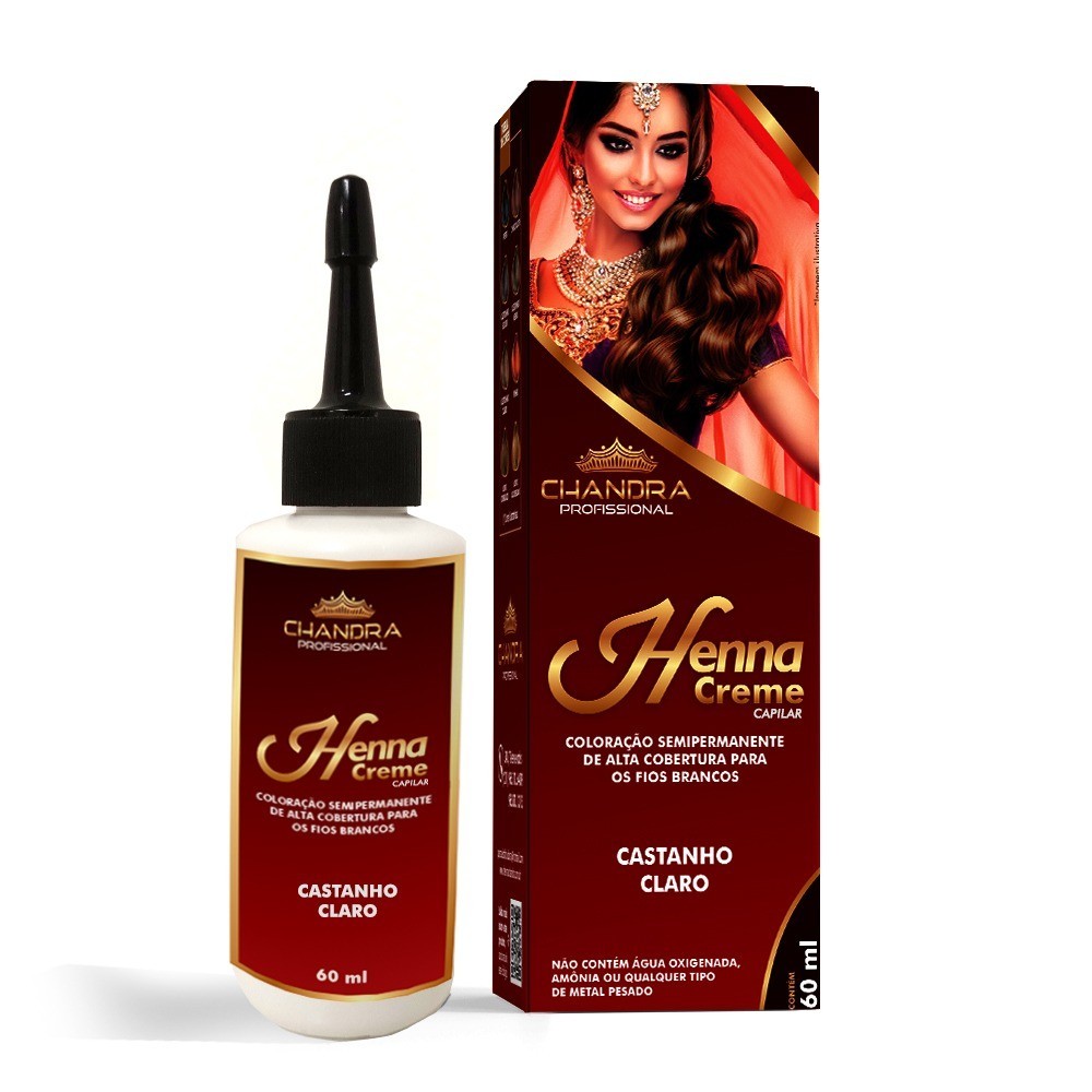 TINTURA HENNA CREME CAPILAR 60 ML | Shopee Brasil