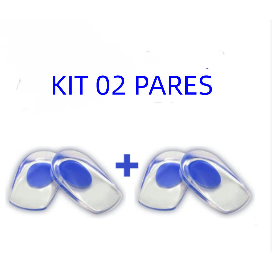 Pares Calcanheira de Silicone Gel Ortopédica Esporão Dor Anti Impacto ...