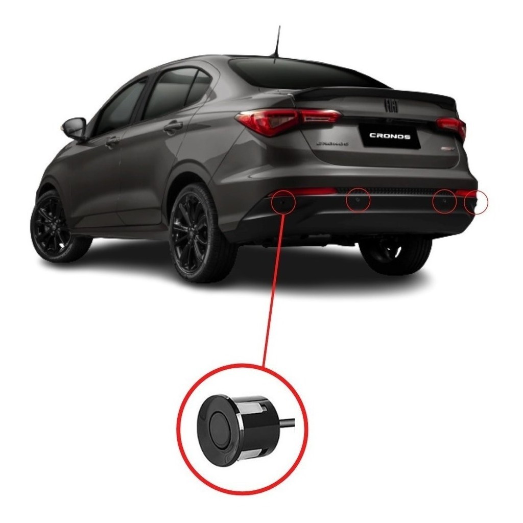 Kit Sensor Estacionamento 4 Sensores Fiat Cronos Display | Shopee Brasil