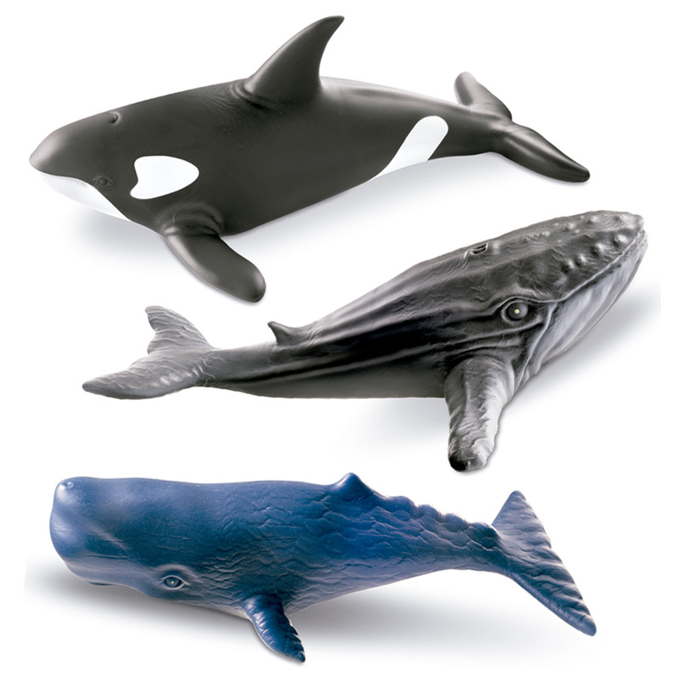 Kit com 3 Baleias Orca Jubarte E Cachalote Brinquedo Em Vinil 26cm ...