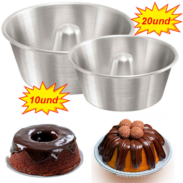 Kit Mini formas para bolo e pudim 8cm 10cm e 12cm | Shopee Brasil