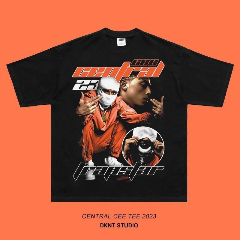 C/Central Cee Hip-Hop Impresso curto - de mangas T - camisa vintage ...