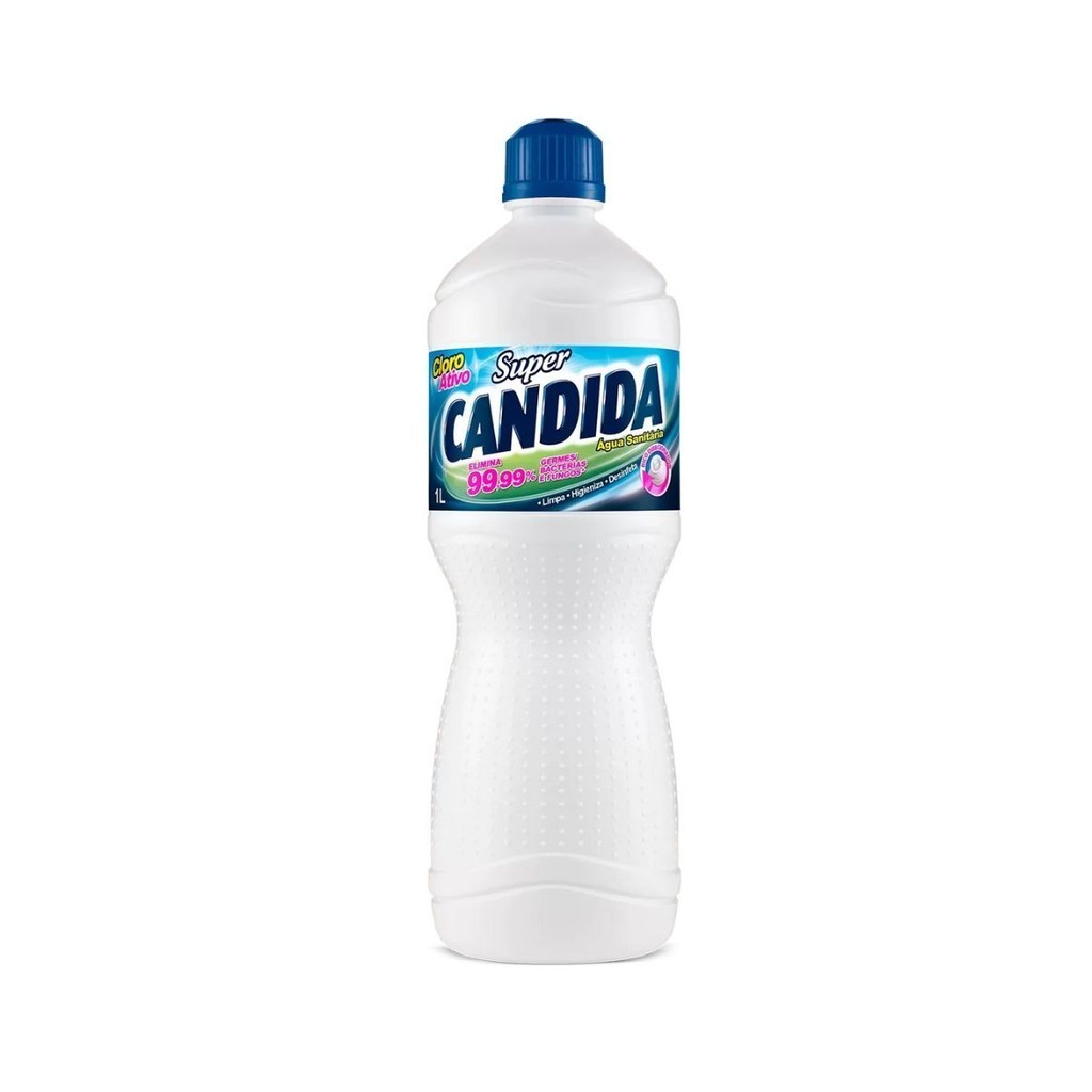 Agua Sanitaria Super Candida 1 Litro | Shopee Brasil