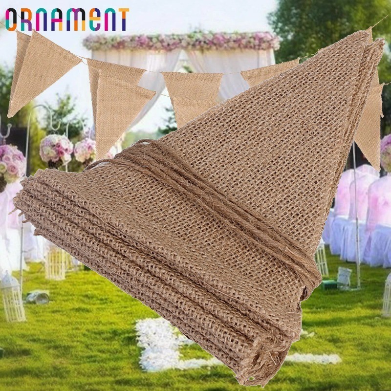 13Pcs/set Bandeira Triangular-Vintage Pendurada-Bandeiras De Linho ...